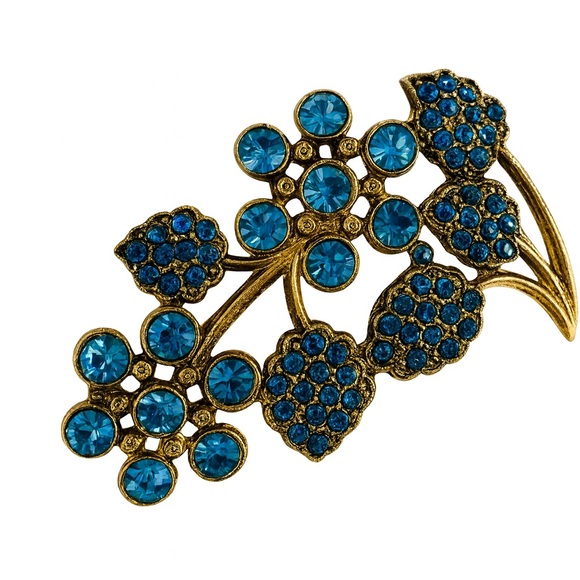 Little Nemo | Jewelry | Vintage Little Nemo Ln Blue Rhinestone Flower ...